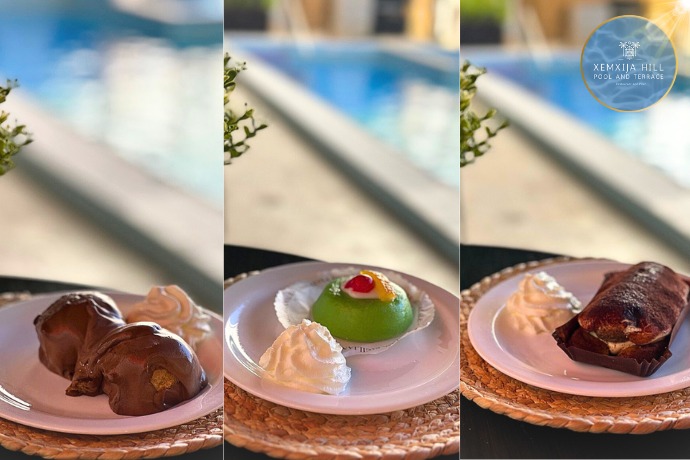 Pool Day at Xemxija Hill Pool & Terrace. Sunbed, Umbrella, Lunch Choice ...